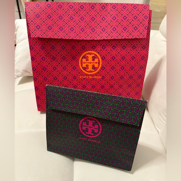 Tory Burch | Bags | Tory Burch Pink And Purple Paper Gift Bags With ...